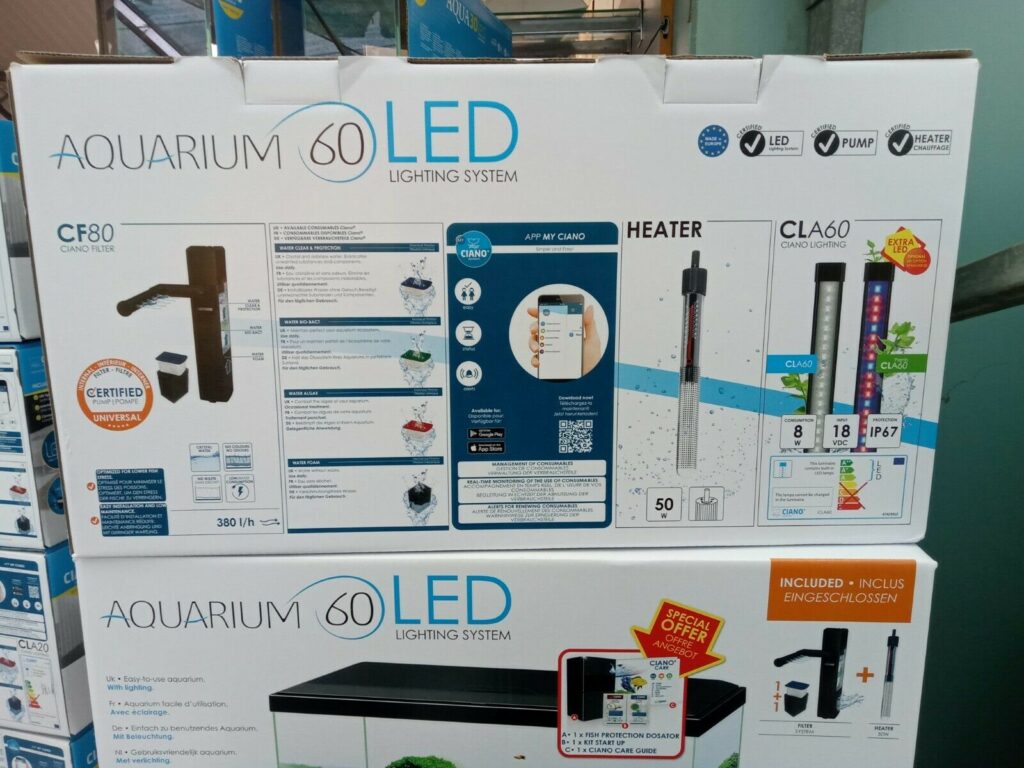 Ciano Aqua 60 White Aquarium Complete Set Up & Stand - Friendly Fish ...